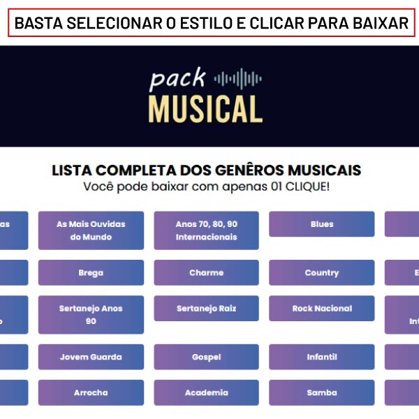 Pack com + de 100 Mil Músicas - packmusical.com.br
